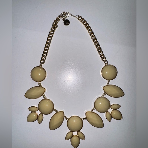 LC Lauren Conrad | Jewelry | Lc Lauren Conrad Cream And Gold Statement ...